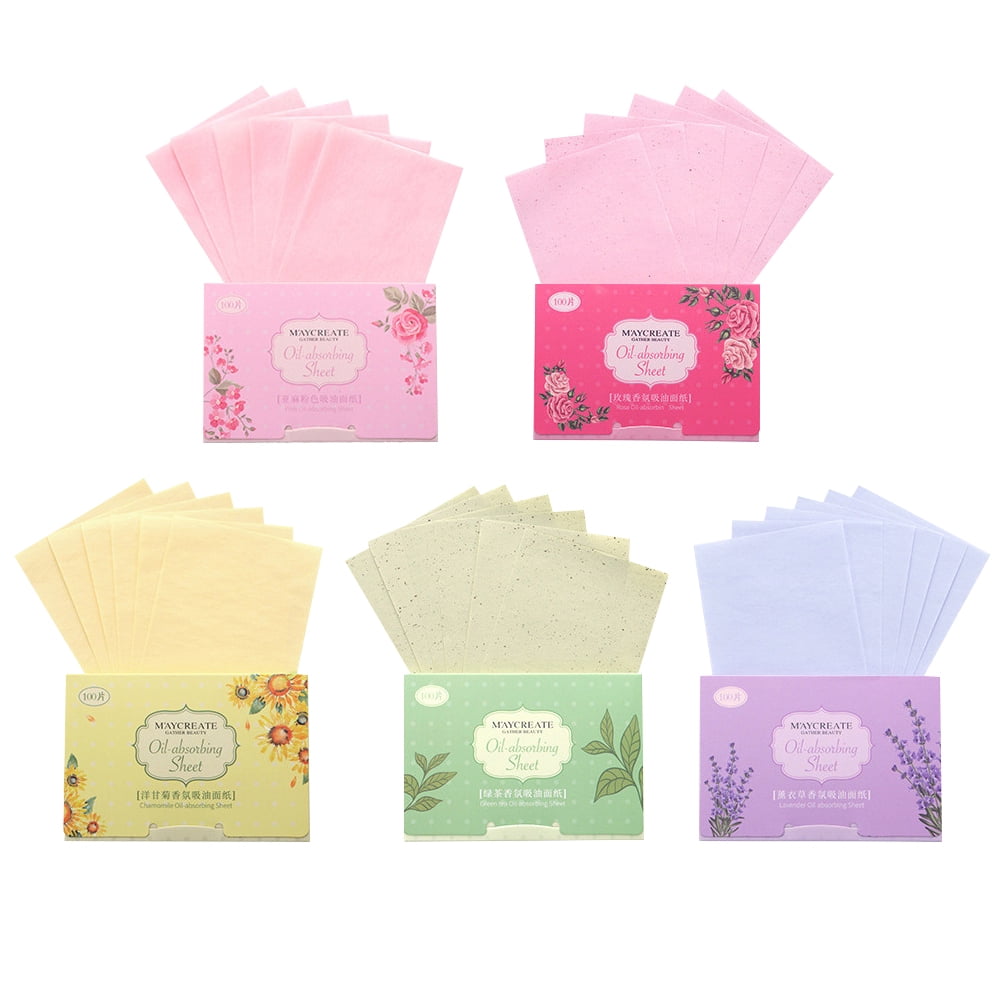 500 Pieces Facial Oil Blotting Paper (100 Pieces Each) - Walmart.com