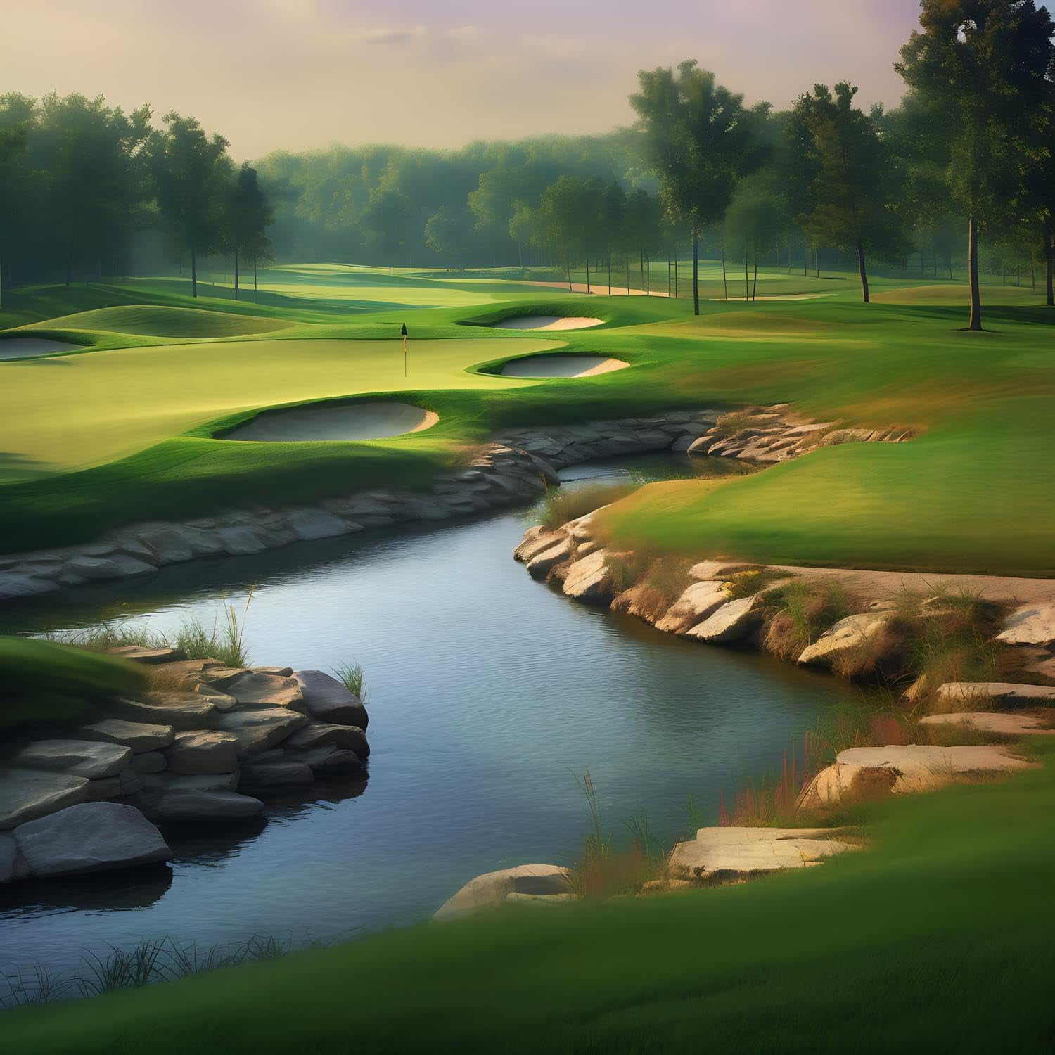 500 Pieces Golf Course Large Jigsaw Puzzle for Adults Floor Puzzles DIY Children Educational Fun ...