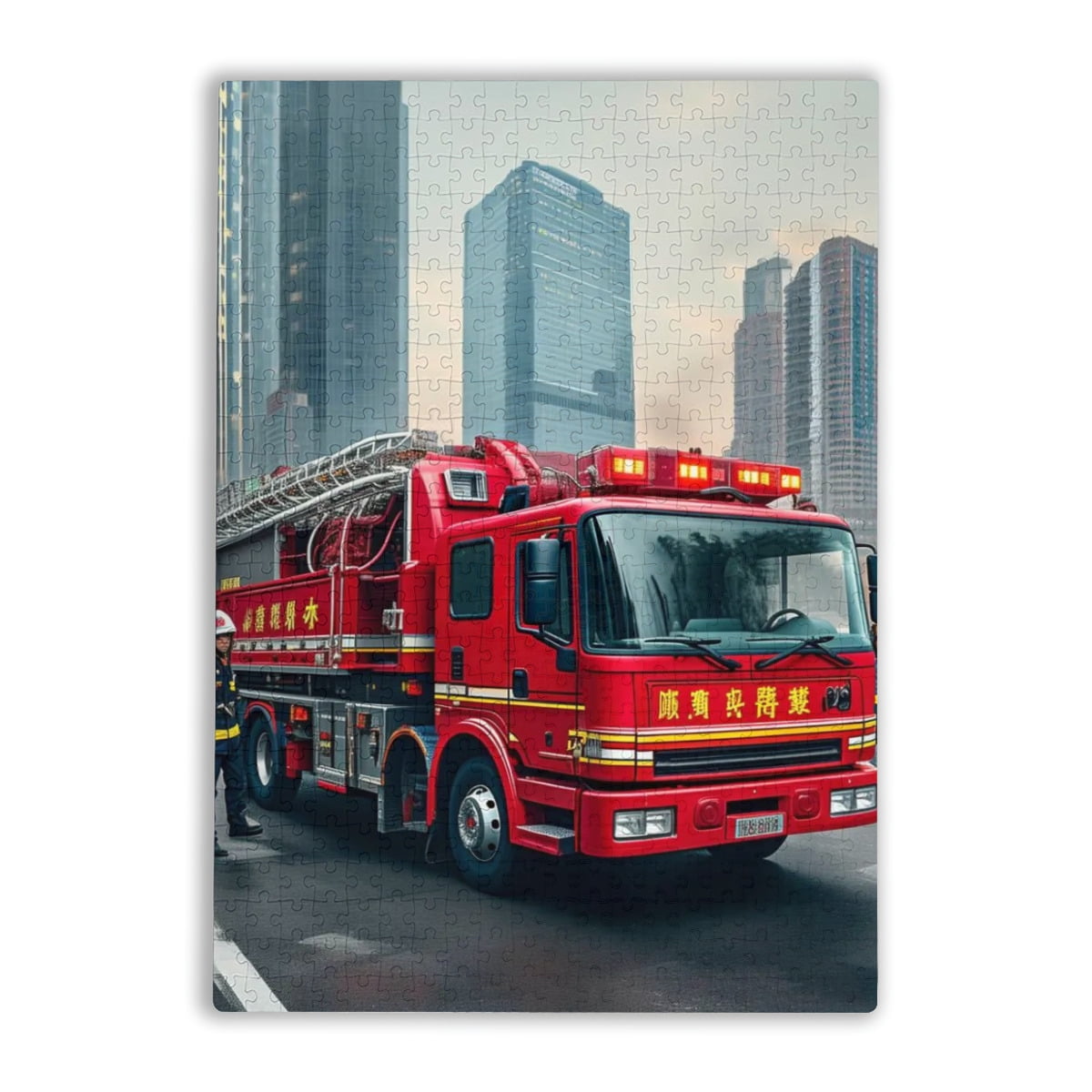 500 Pieces Jigsaw Puzzle For Adults And Teens Firefighter Fire Truck ...
