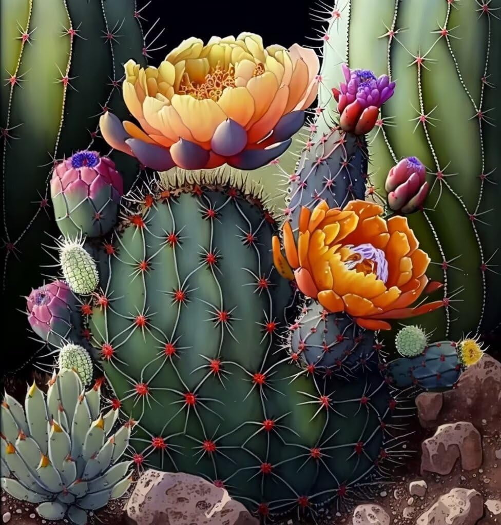 500 Pieces Jigsaw Puzzle for Adults and Children - Cactus Blossom ...