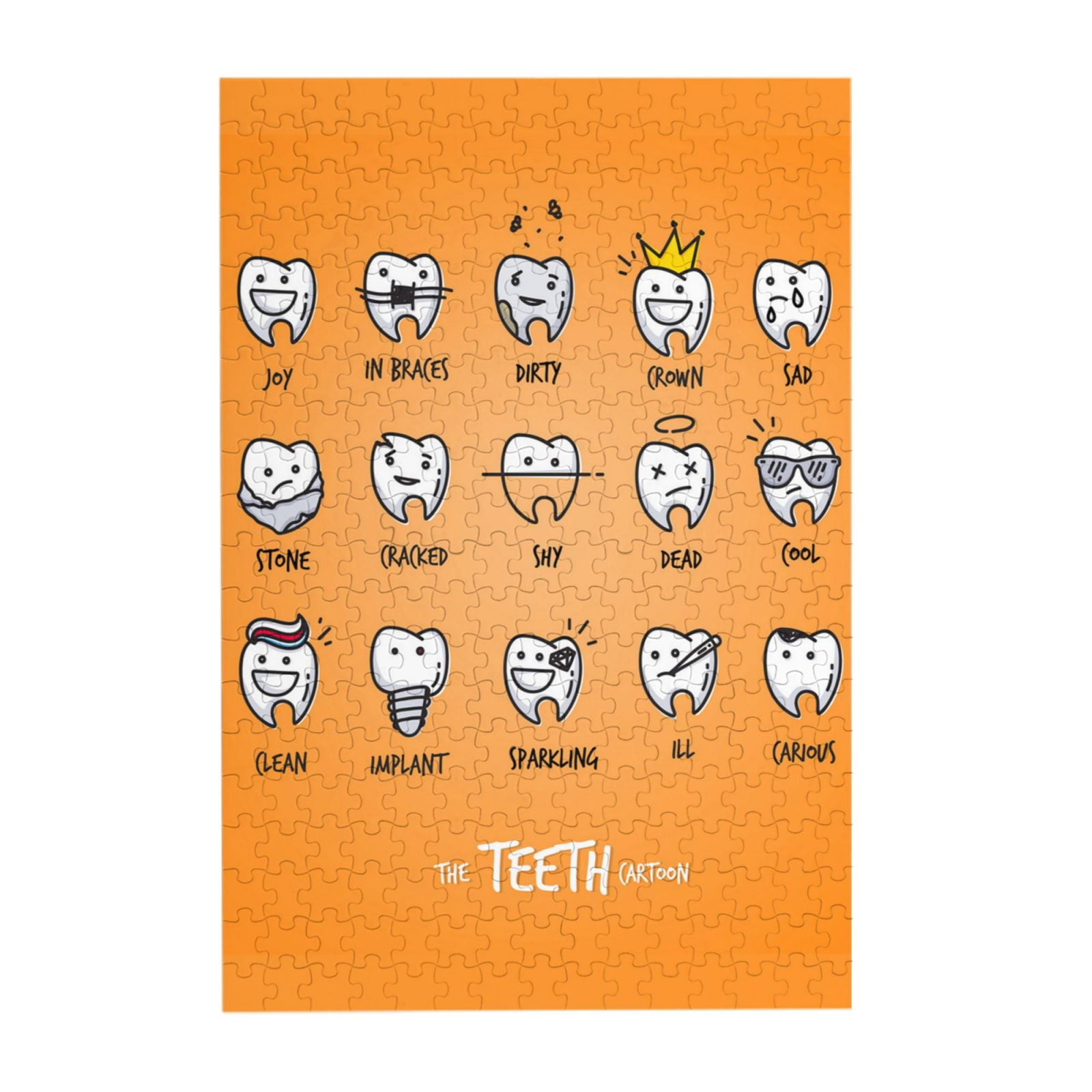 500 Pieces Jigsaw Puzzle for Adults and Kids - Cute Cartoon Teeth ...