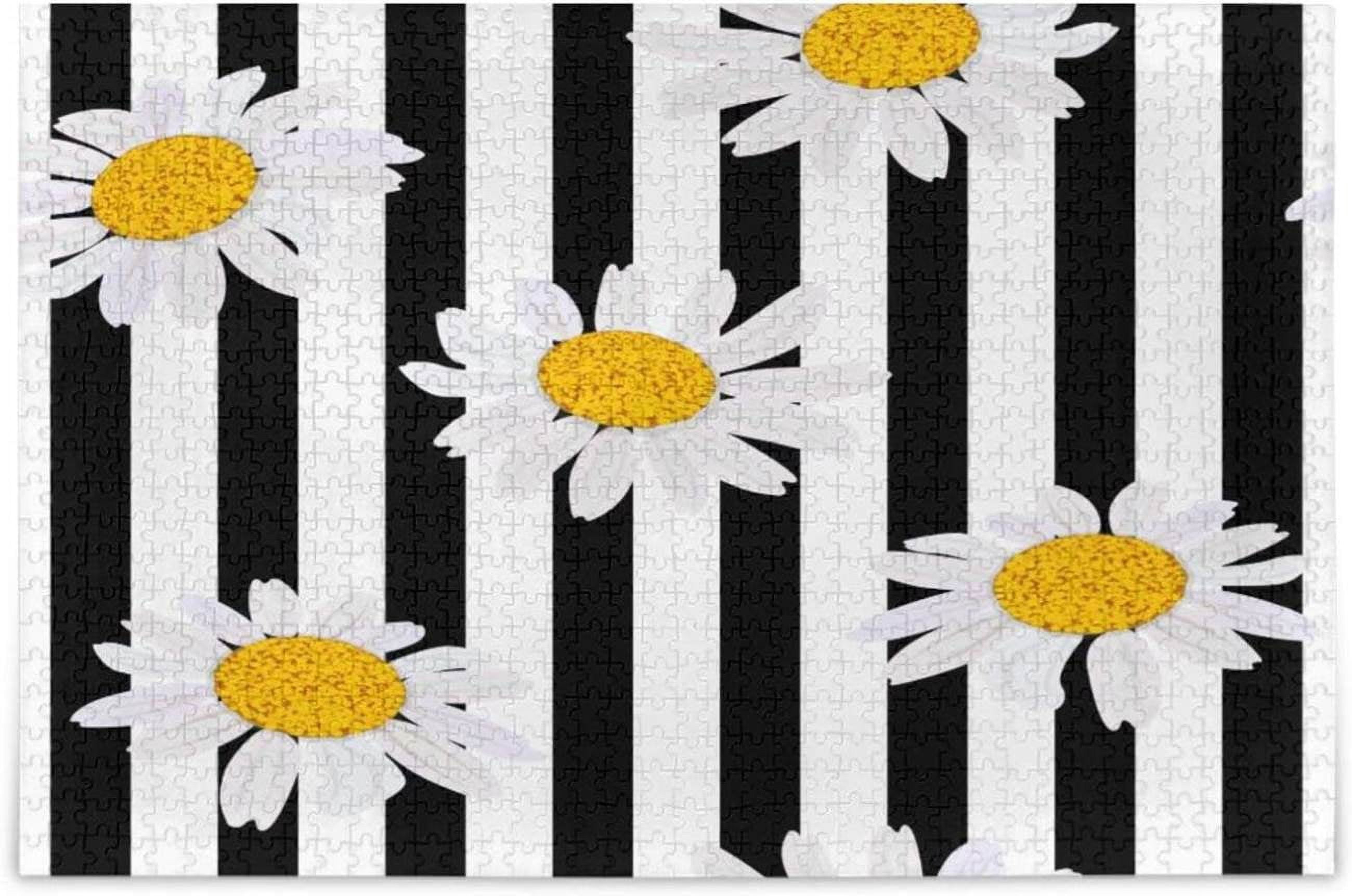 500 Pieces Jigsaw Puzzles, 20.5" x 14.9"Daisy Flowers Adult Children ...