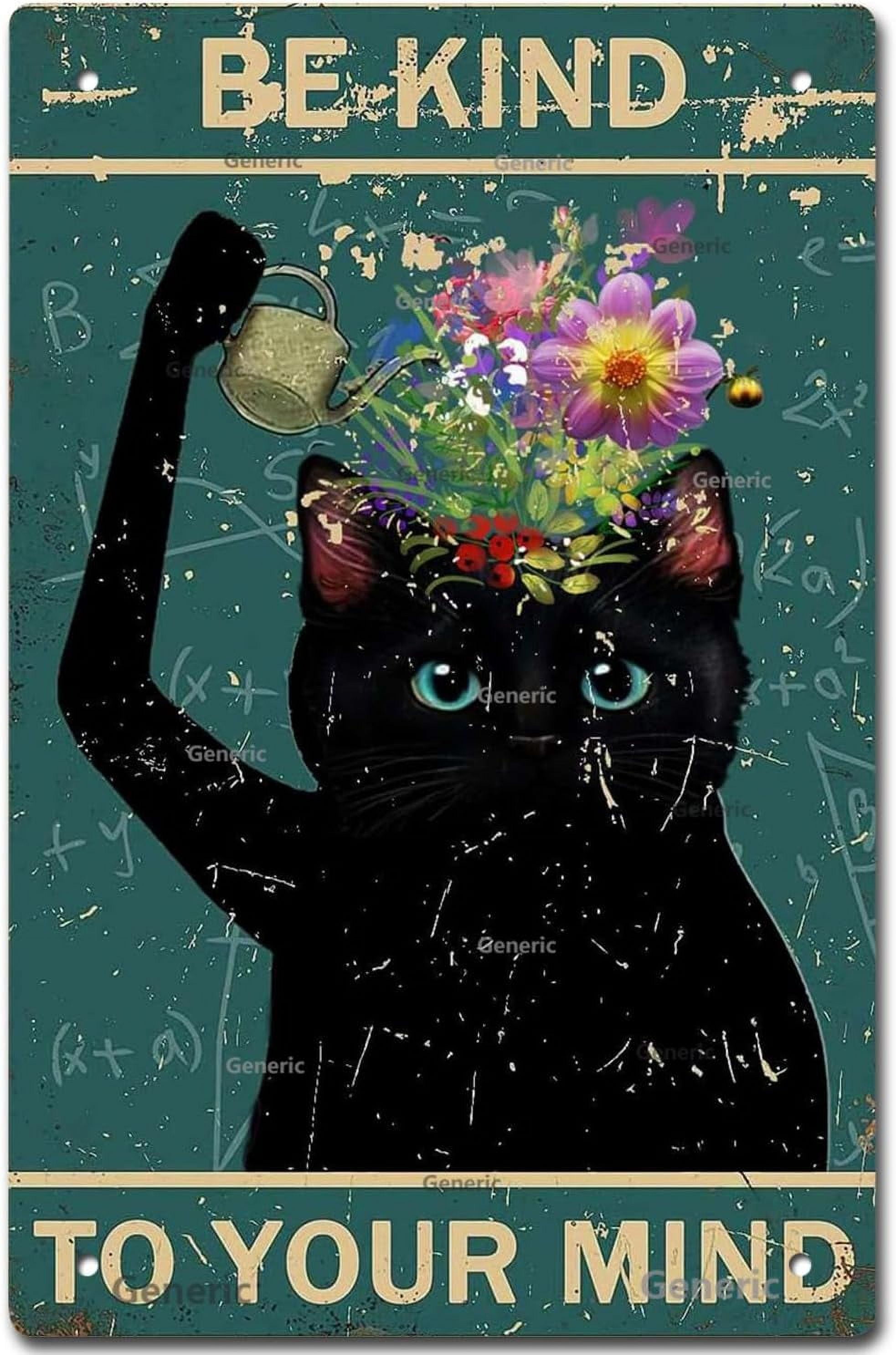 500 Pieces Jigsaw Puzzles Boho Room Be Kind to Your Mind Black Cat Boho ...