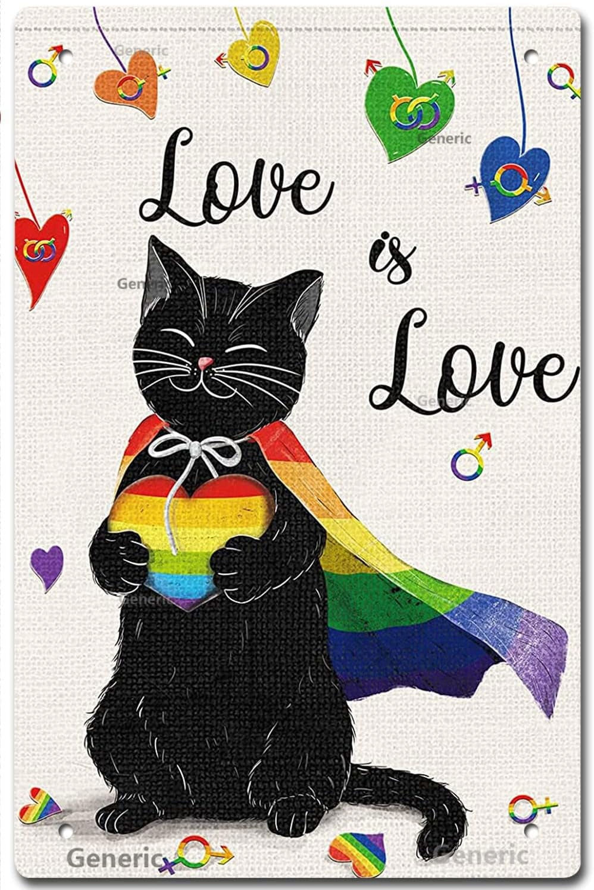 500 Pieces Jigsaw Puzzles Love is Love Rainbow Pride, Cat Gay Lesbian ...