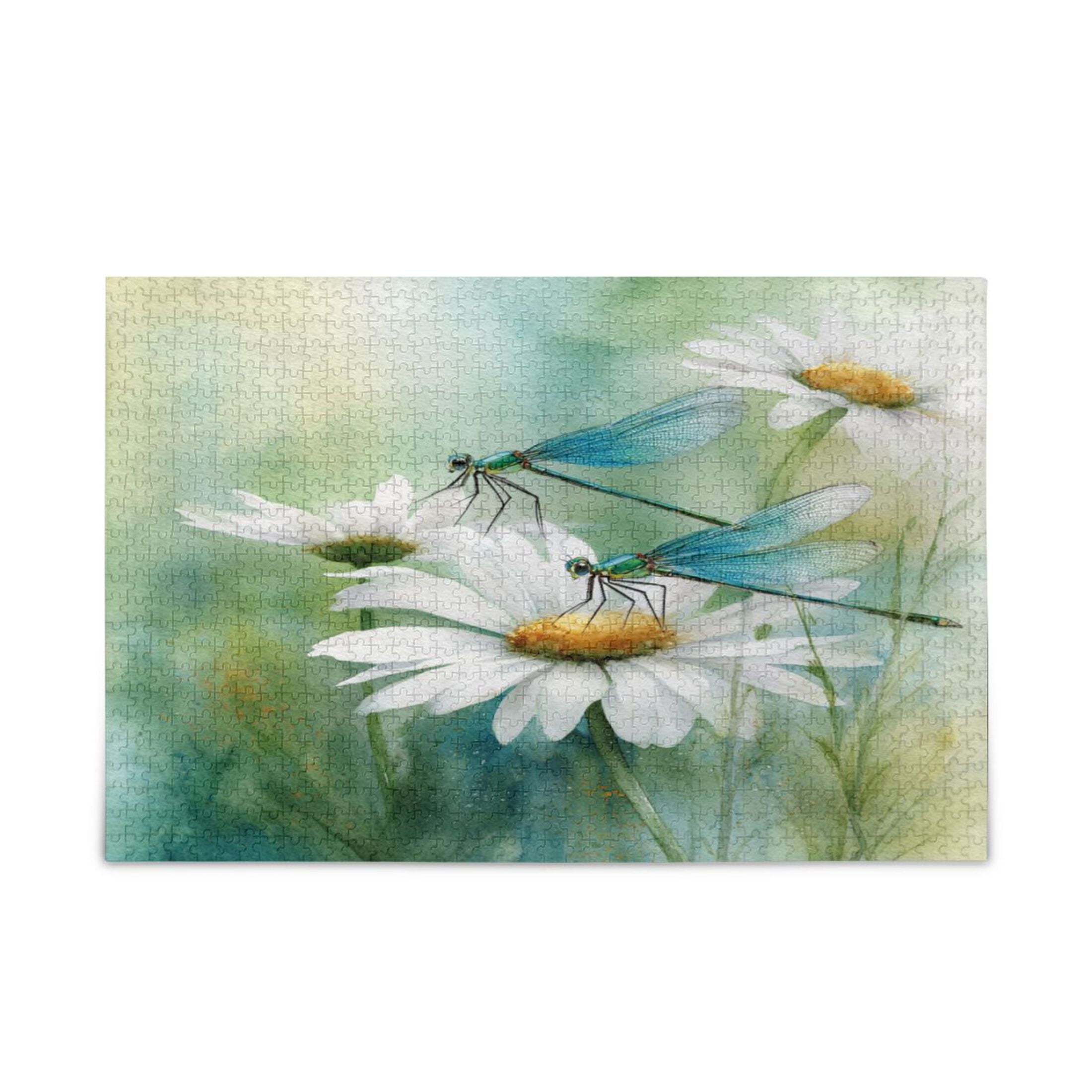 500 Pieces Jigsaw Puzzles Storage Bag & Guide Beautiful Dragonflies and ...