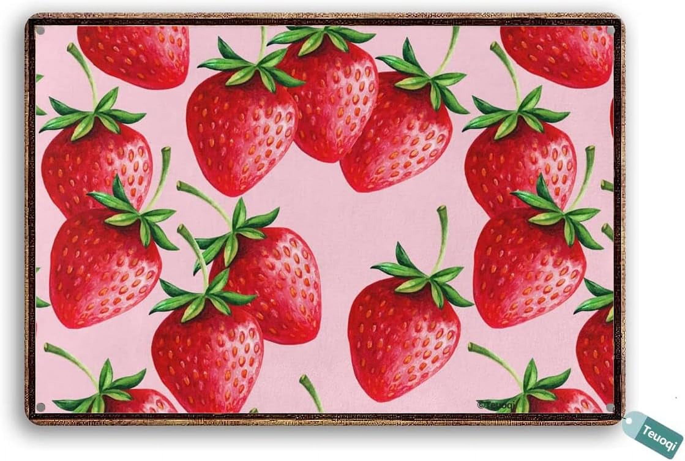 500 Pieces Jigsaw Puzzles Vintage Overlapping Pink Strawberries 15 * 20 ...