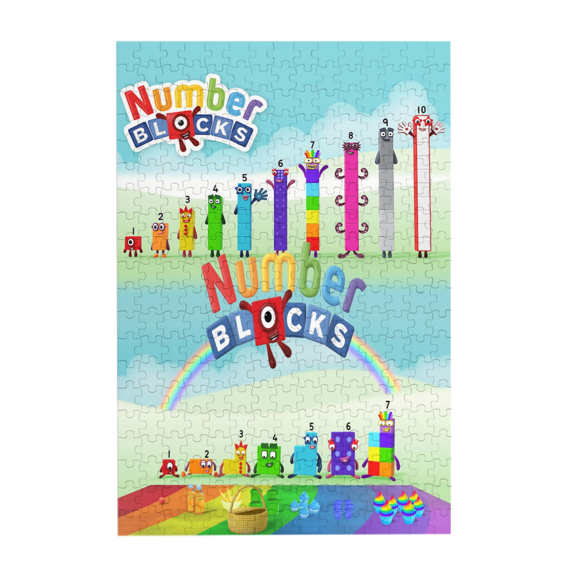 500 Pieces Number Block Puzzle for Adults and Teenagers Cartoon Jigsaw ...