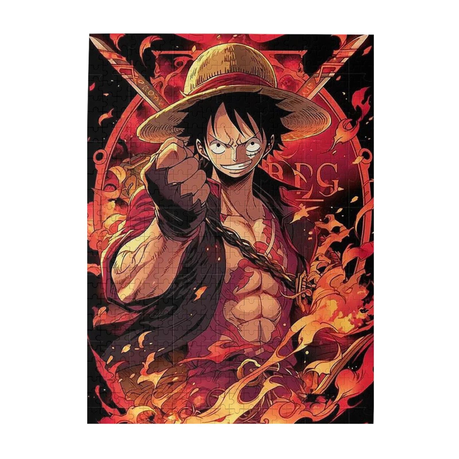 500 Pieces One Piece Luffy Puzzles Cartoon Wooden Puzzle Large Puzzle ...