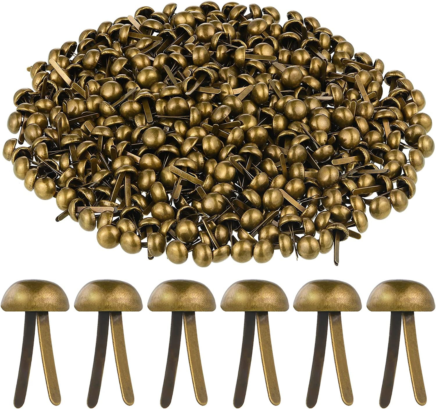 500 Pieces Paper Brass Fasteners Brads Round for Kids Craft Art ...