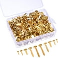 500 Pieces Paper Fasteners Assorted Sizes Round Brad Brass Plated ...