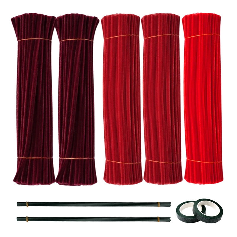 500 Pieces Pipe Cleaners Chenille Stems for Flowers Craft Supplies Bulk ...