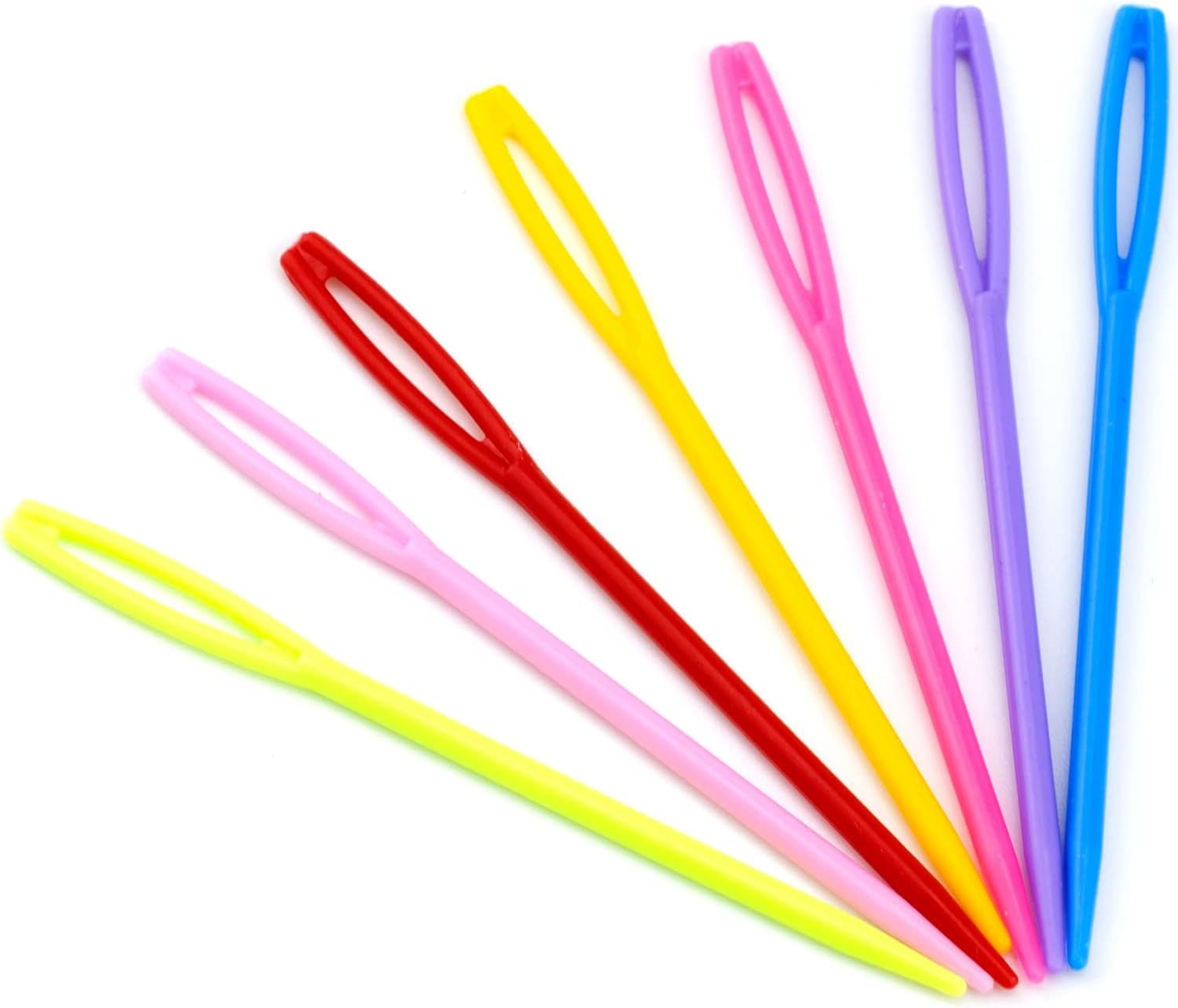 500 Pieces Plastic Sewing Needles 2.8 Inch 7CM Length Large Eye Blunt ...