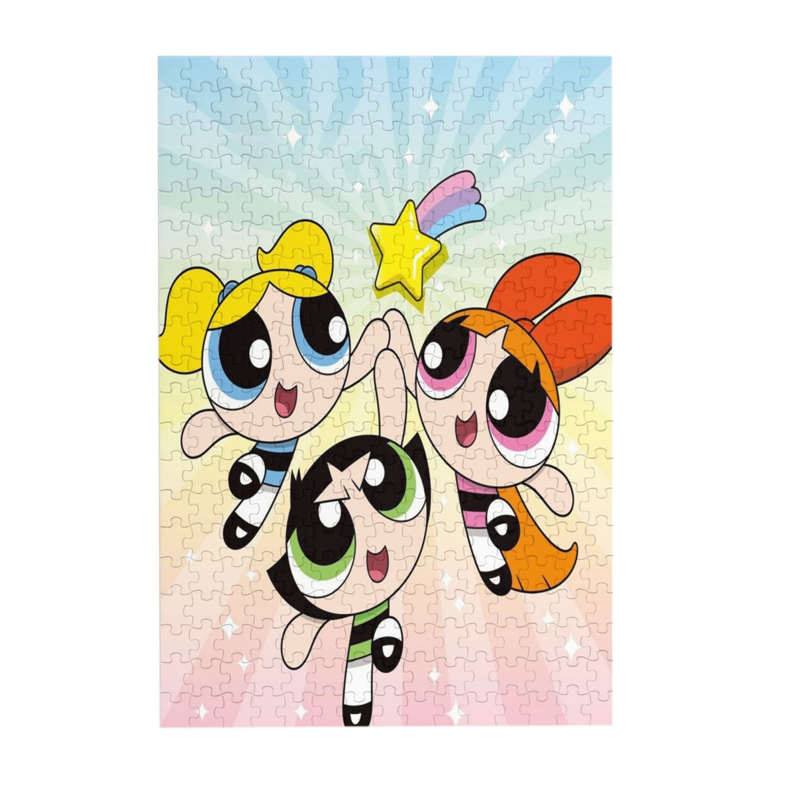 500 Pieces Powerpuff Girls Jigsaw Puzzles Cartoon Anime Picture Puzzle ...