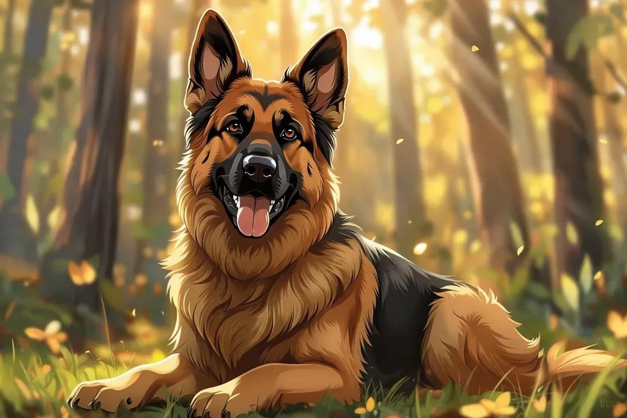 500 Pieces Puzzle for Adult German Shepherd I Am Your Friend Anime ...