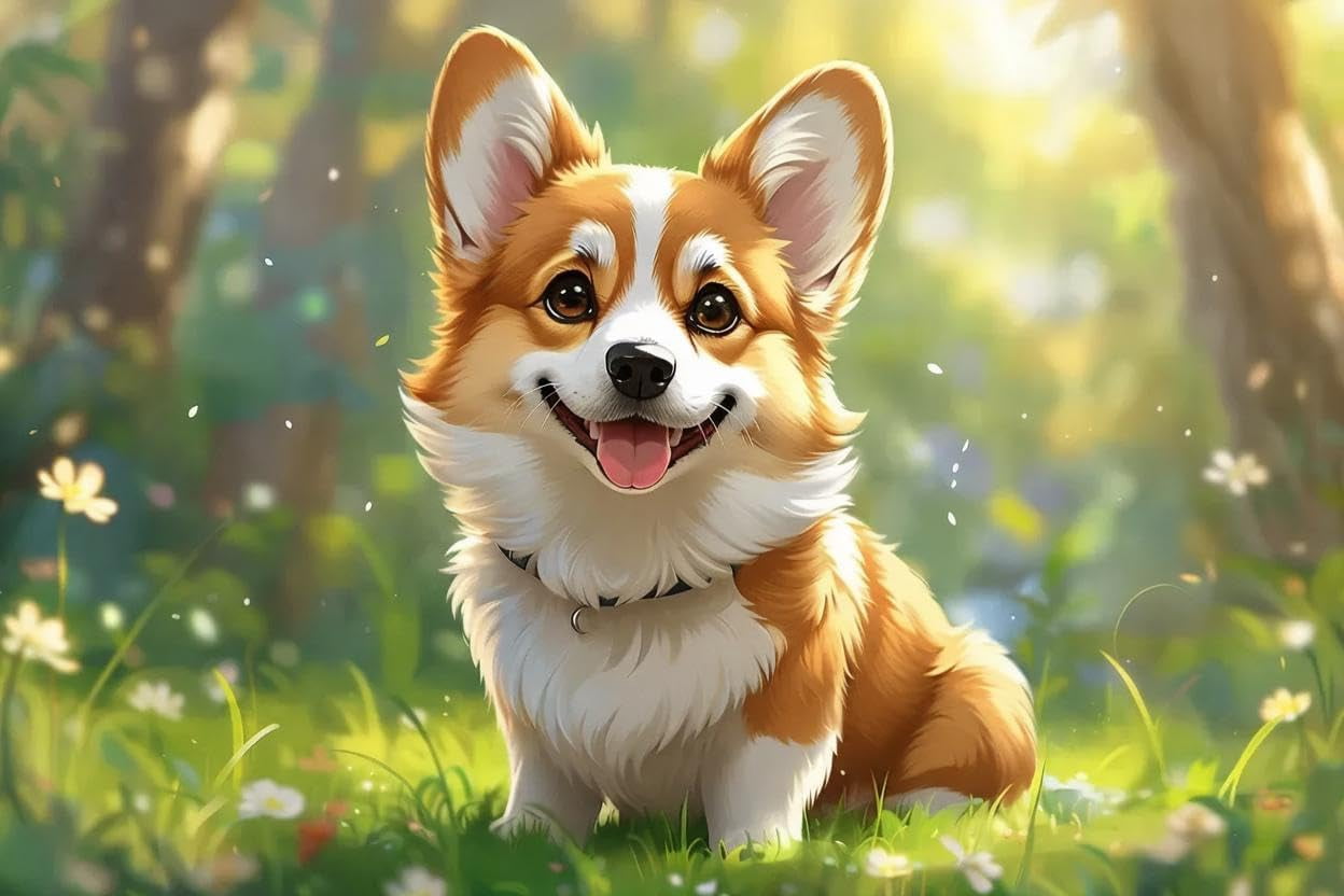 500 Pieces Puzzle for Adult Julie Corgi Anime Wooden Jigsaw Puzzles ...
