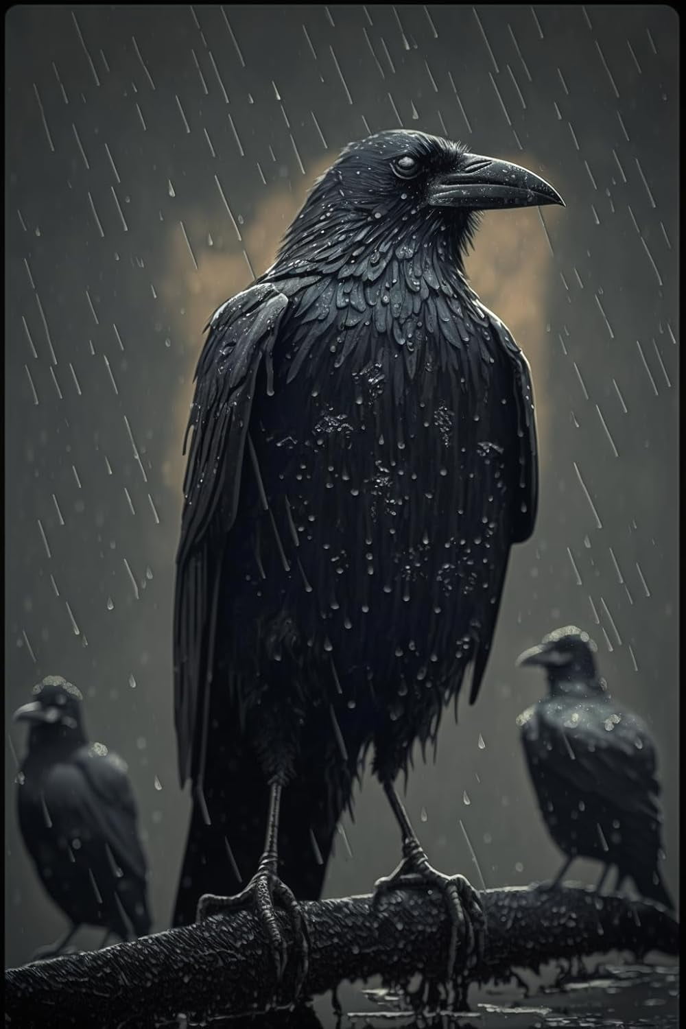 500 Pieces Puzzle for Adults - Crow in The Rain Wooden Jigsaw Puzzles ...