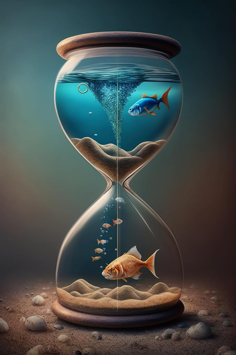 500 Pieces Puzzle for Adults - Hourglass Fish Seabed Wooden Jigsaw ...
