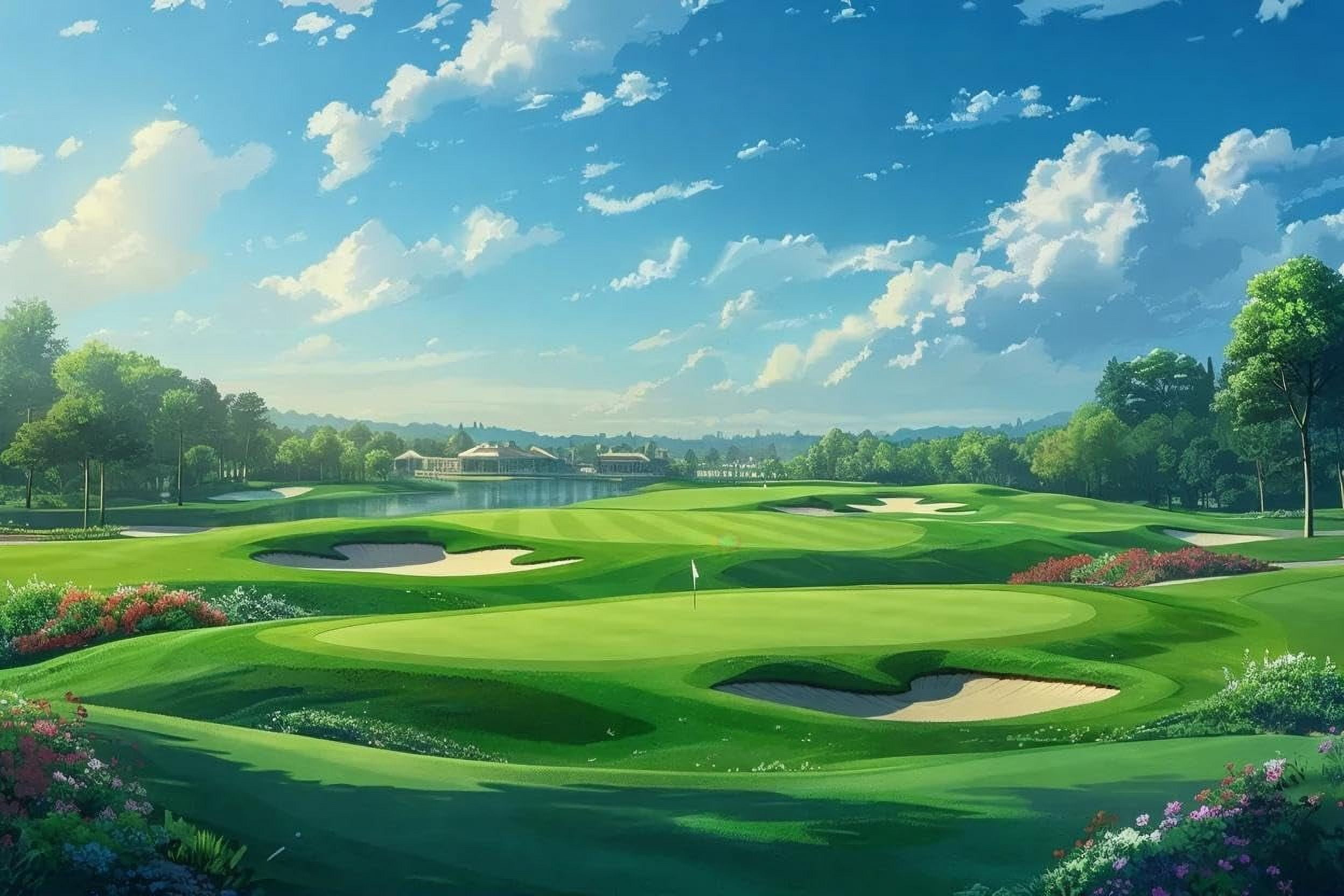 500 Pieces Puzzles for Adults Kids Cool Anime Golf Old Course Anime ...