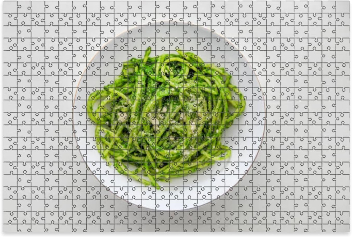 500 Pieces Puzzles Wooden Letter Area Design Green Spaghetti Puzzle ...