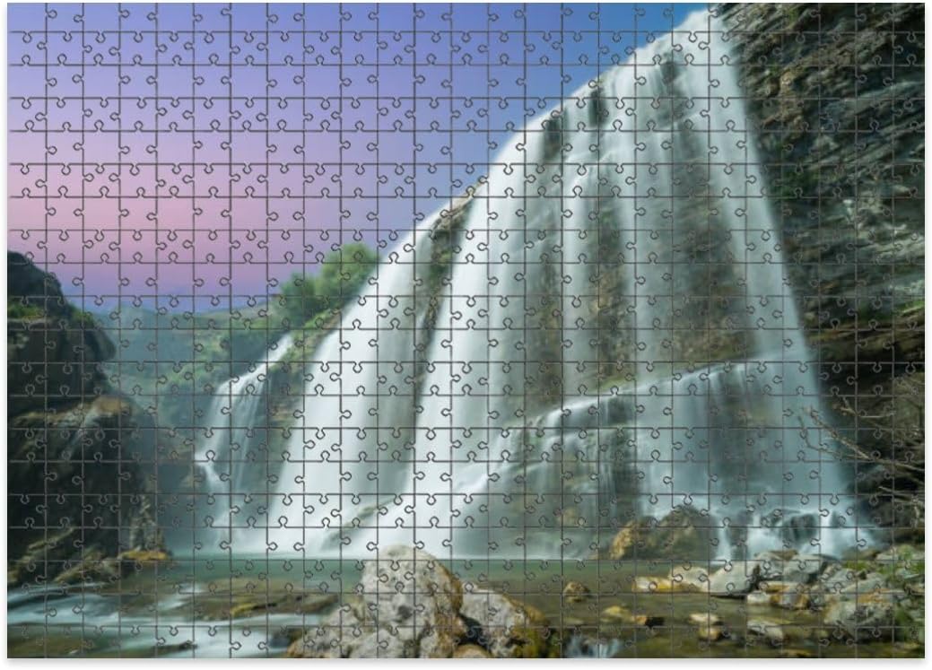 500 Pieces Puzzles Wooden Letter Area Design Tortum Waterfall Puzzle ...