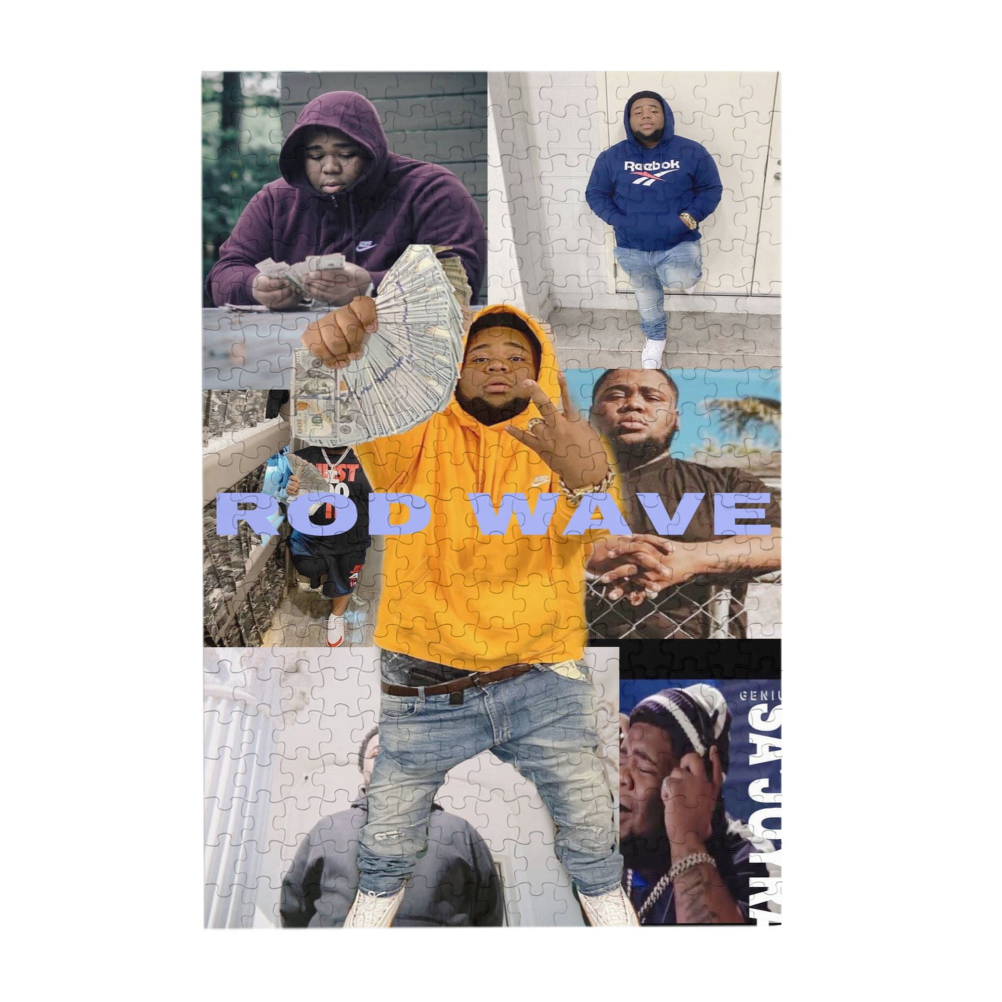 500 Pieces Rod Wave Collage Puzzle for Adults and Teenagers Cartoon ...