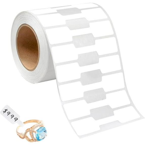 500 Pieces/Roll Self-Adhesive Blank Jewelry Price Tags,White Blank ...