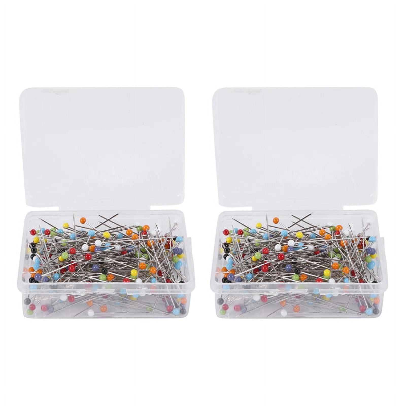 500 Pieces Sewing Pins Ball Glass Head Pins Straight Quilting Pins for ...