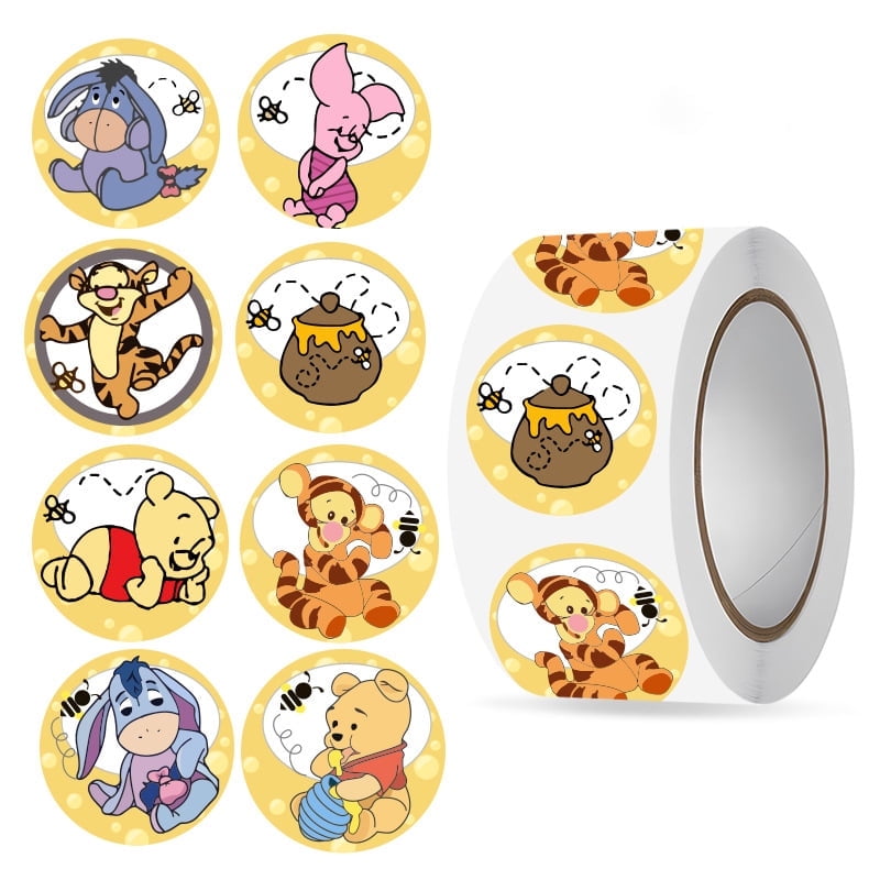 500 Pieces Winnie Stickers Colorful Fashion Graffiti Pooh Rolls Self ...