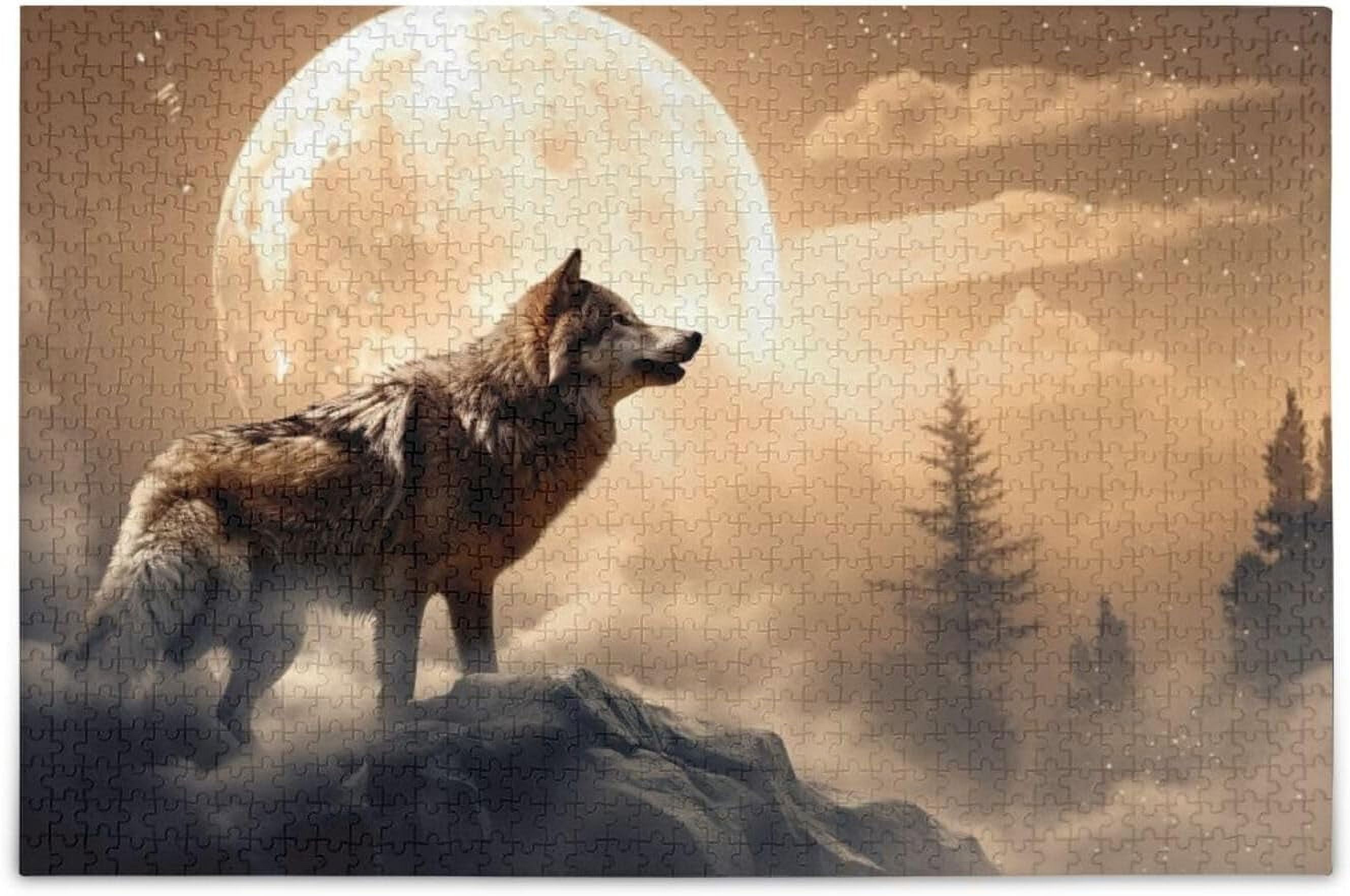 500 Pieces Wolf Jigsaw Puzzle for Adults Teens Kids, Fun Family Game ...