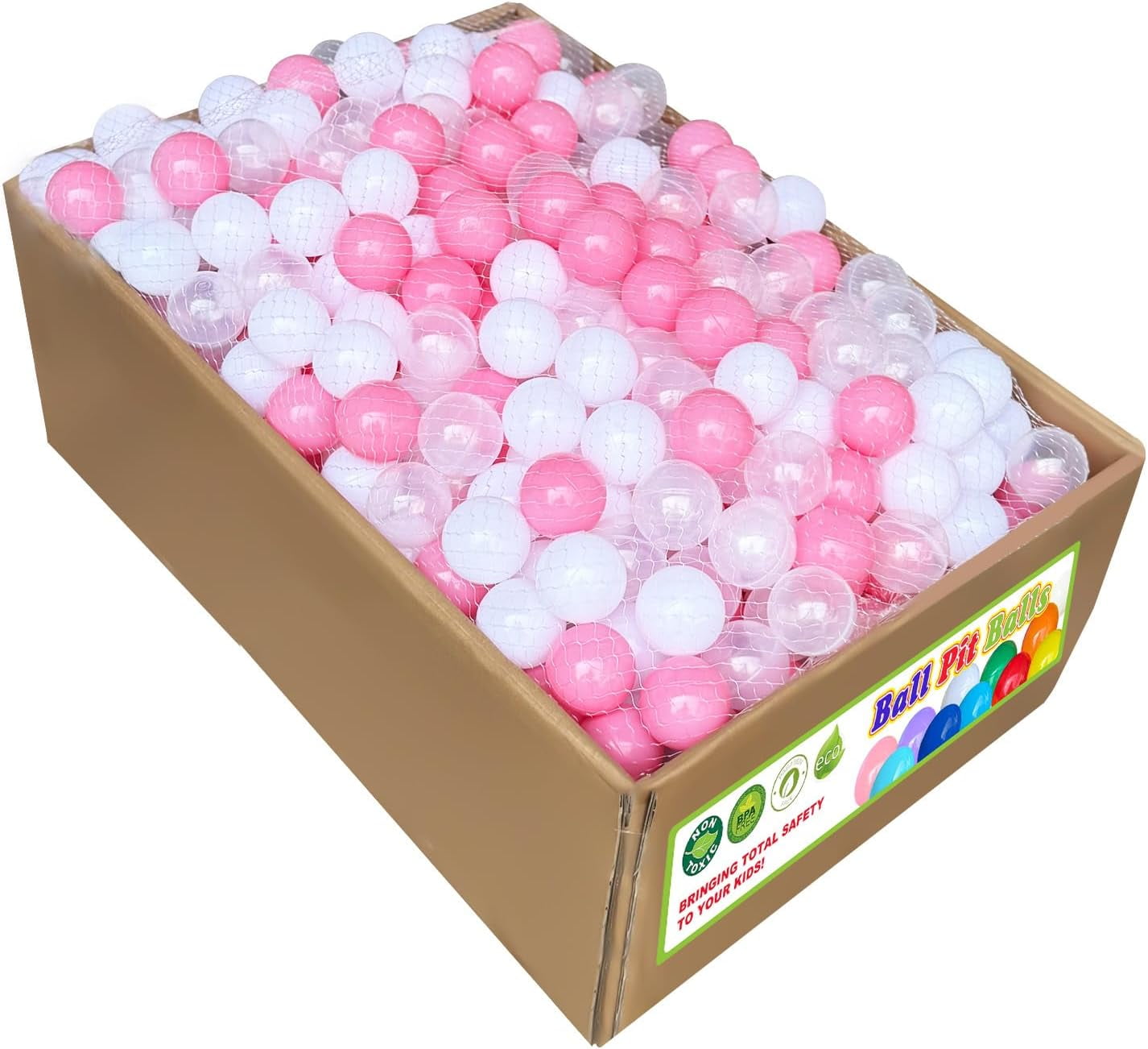 500 Pink Ball Pit Balls for Kids, Pit Balls 500, Crushproof Plastic ...