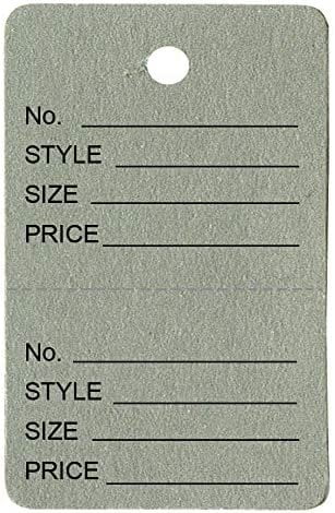 500 Qty Unstrung Grey Price/Receipt Tags w/Easy-Tear Stub - Walmart.com