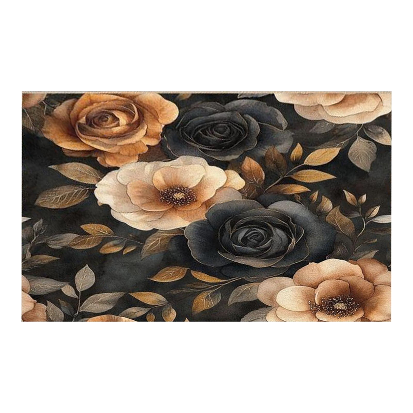 500+ Saves! Floral Washable Area Rug Soft Non Short Pile Floor Carpet ...