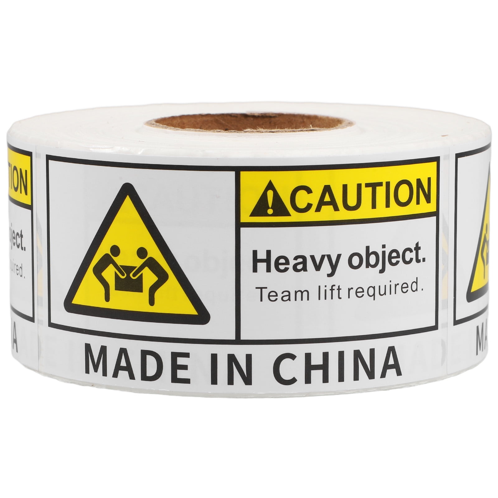 500 Sheet Caution Heavy Object Team Lift Required Rolls Adhesive Labels ...