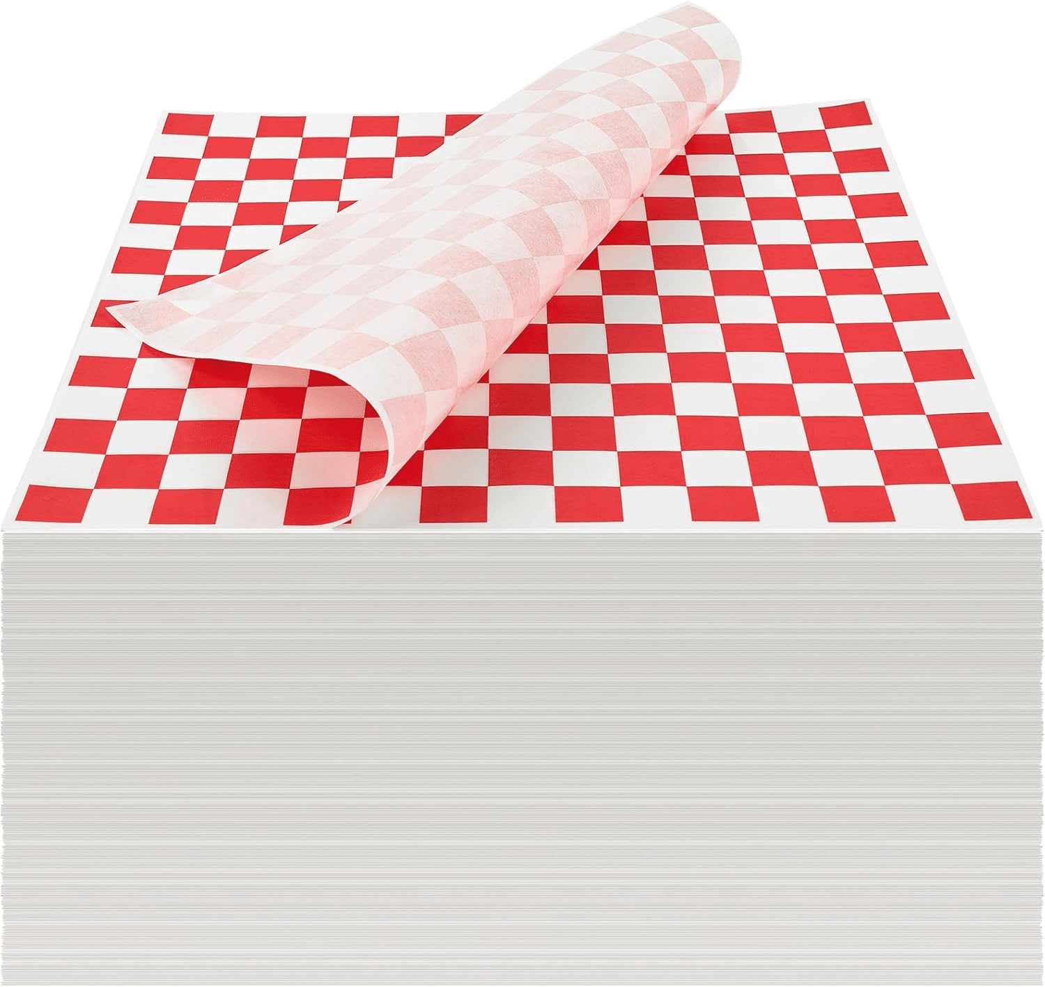 500 Sheets Sandwich Wrapping Paper, 12 X 12 Inches Red and White ...
