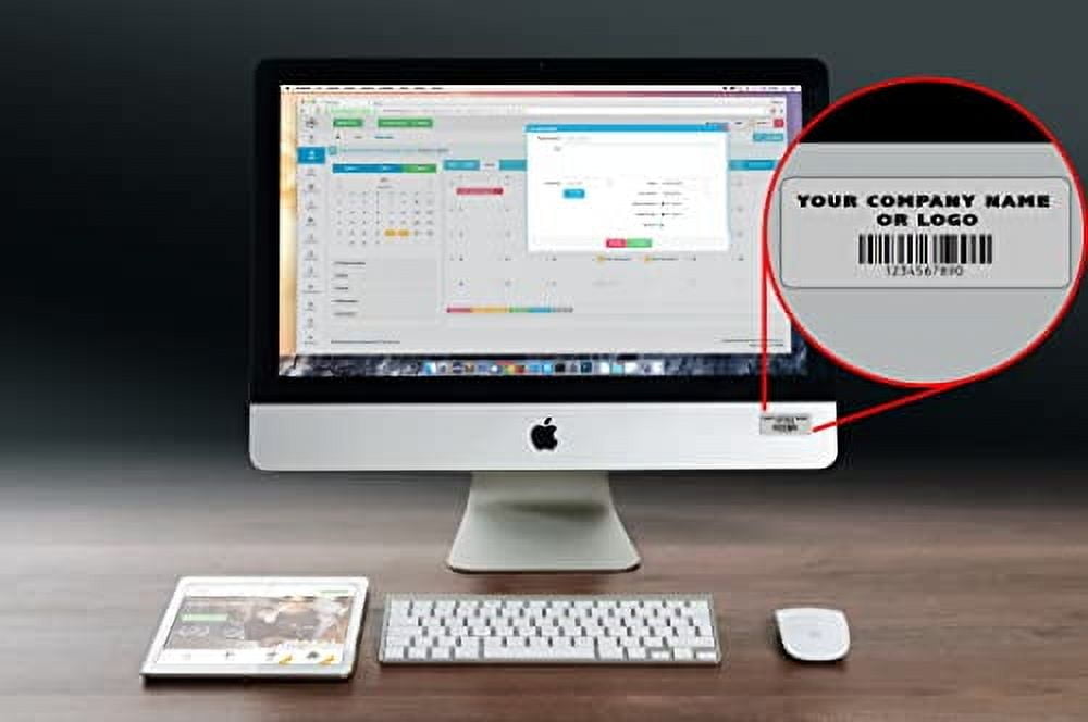 500 Silver Matte Asset Identification ID Labels 1.5" x 0.6" (38mm x ...