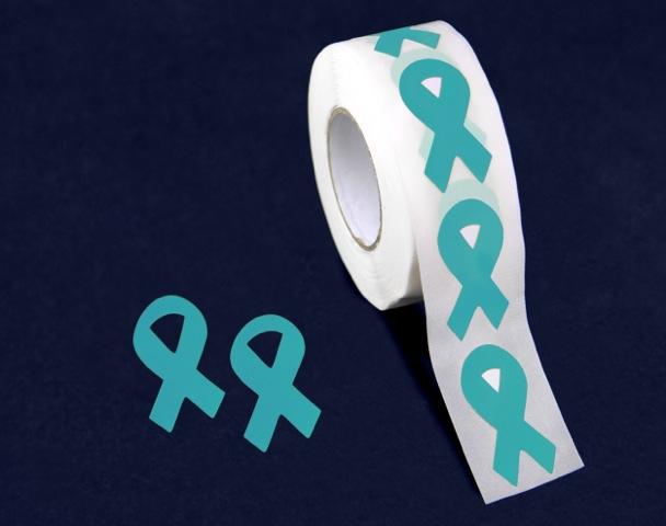 500 Small Teal Ribbon Stickers (500 Stickers) - Walmart.com