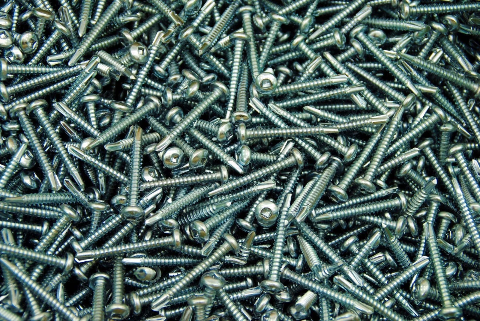 (500) Square Drive Pan Head #10 x 1-1/2 Self-Drilling Screws Tek Zinc ...