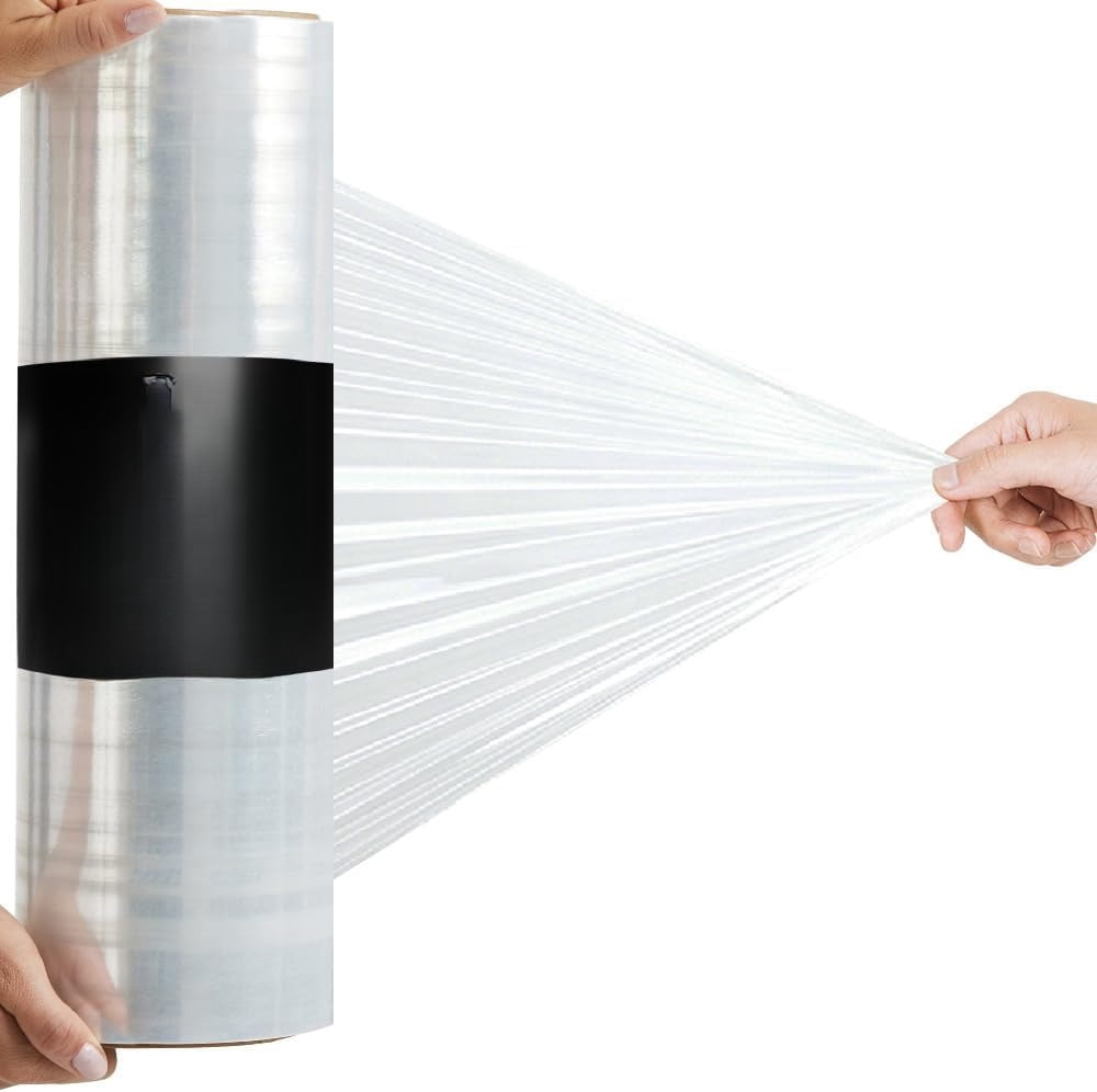 500% Stretch Film Heavy Duty Plastic, 1000ft Shrink Wrap Roll 10 ...