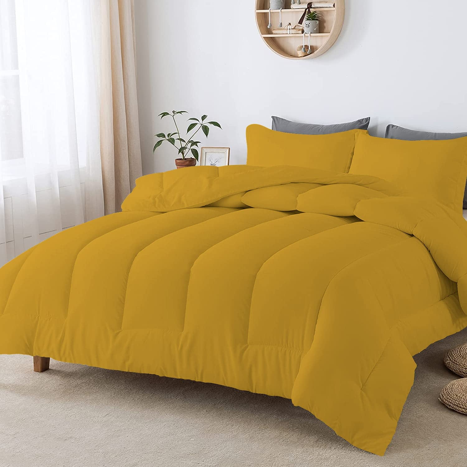 500 TC Egyptian Cotton Comforter | Straight Line Design | 300 GSM ...