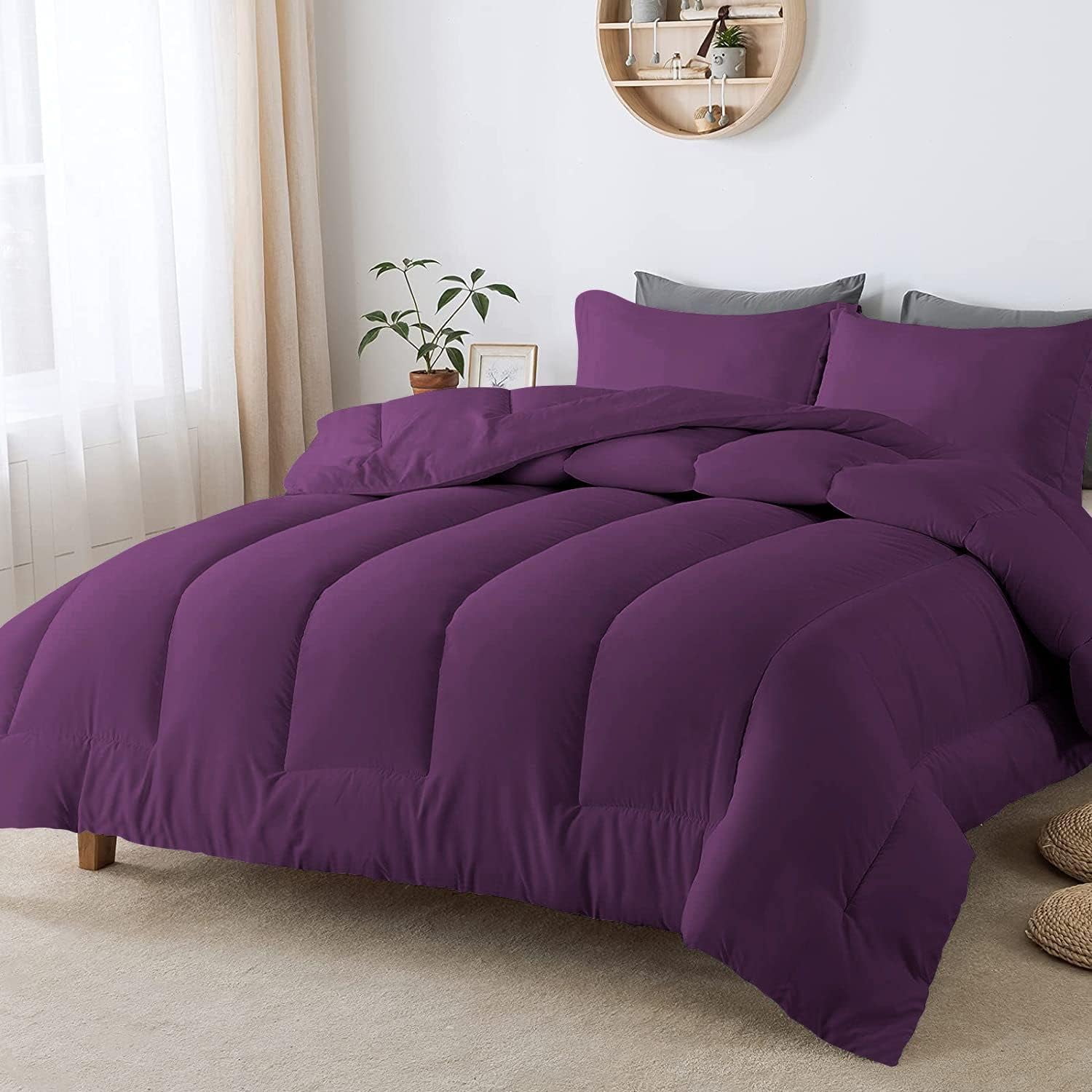500 TC Egyptian Cotton Comforter | Straight Line Design | 300 GSM ...