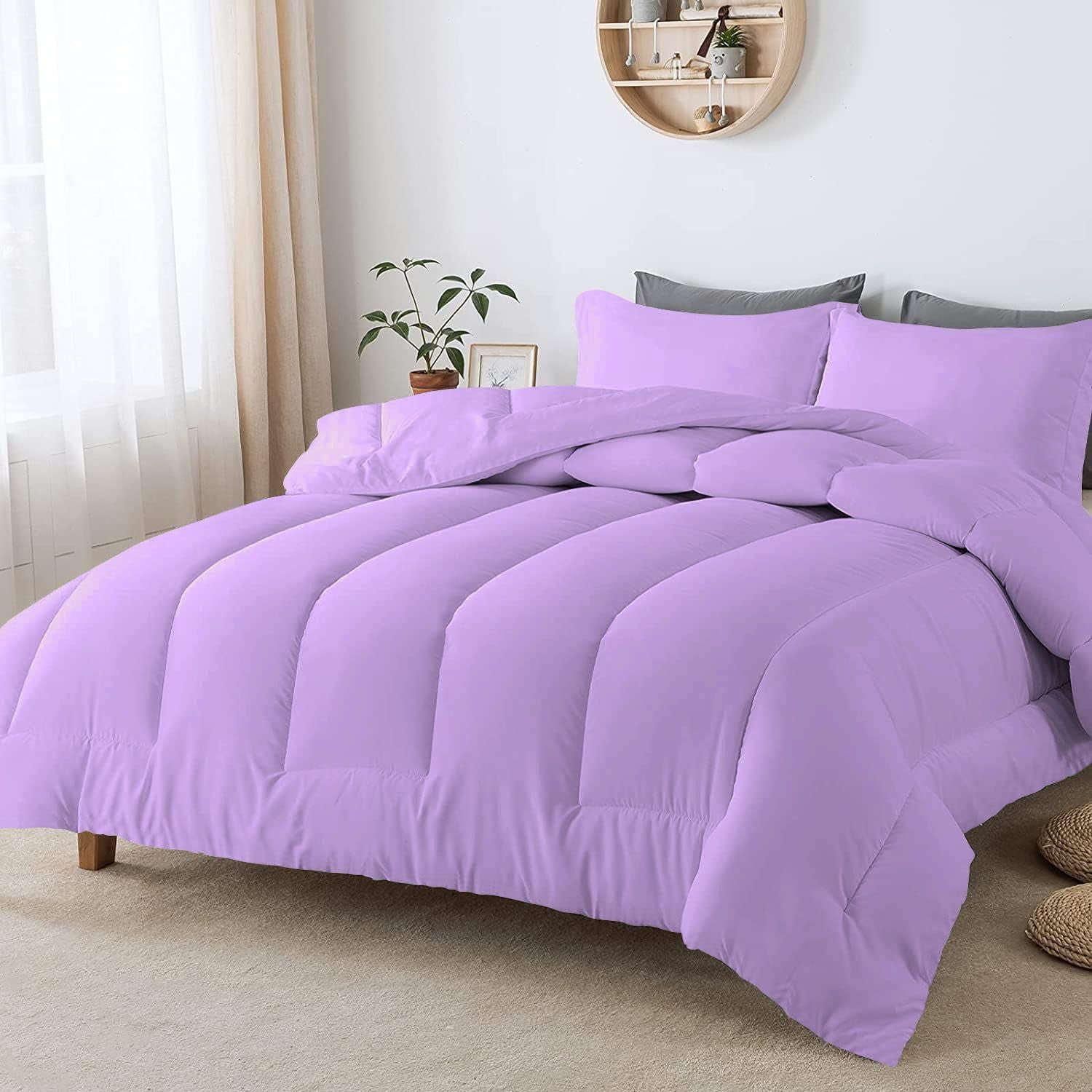 500 TC Egyptian Cotton Comforter | Straight Line Design | 300 GSM ...