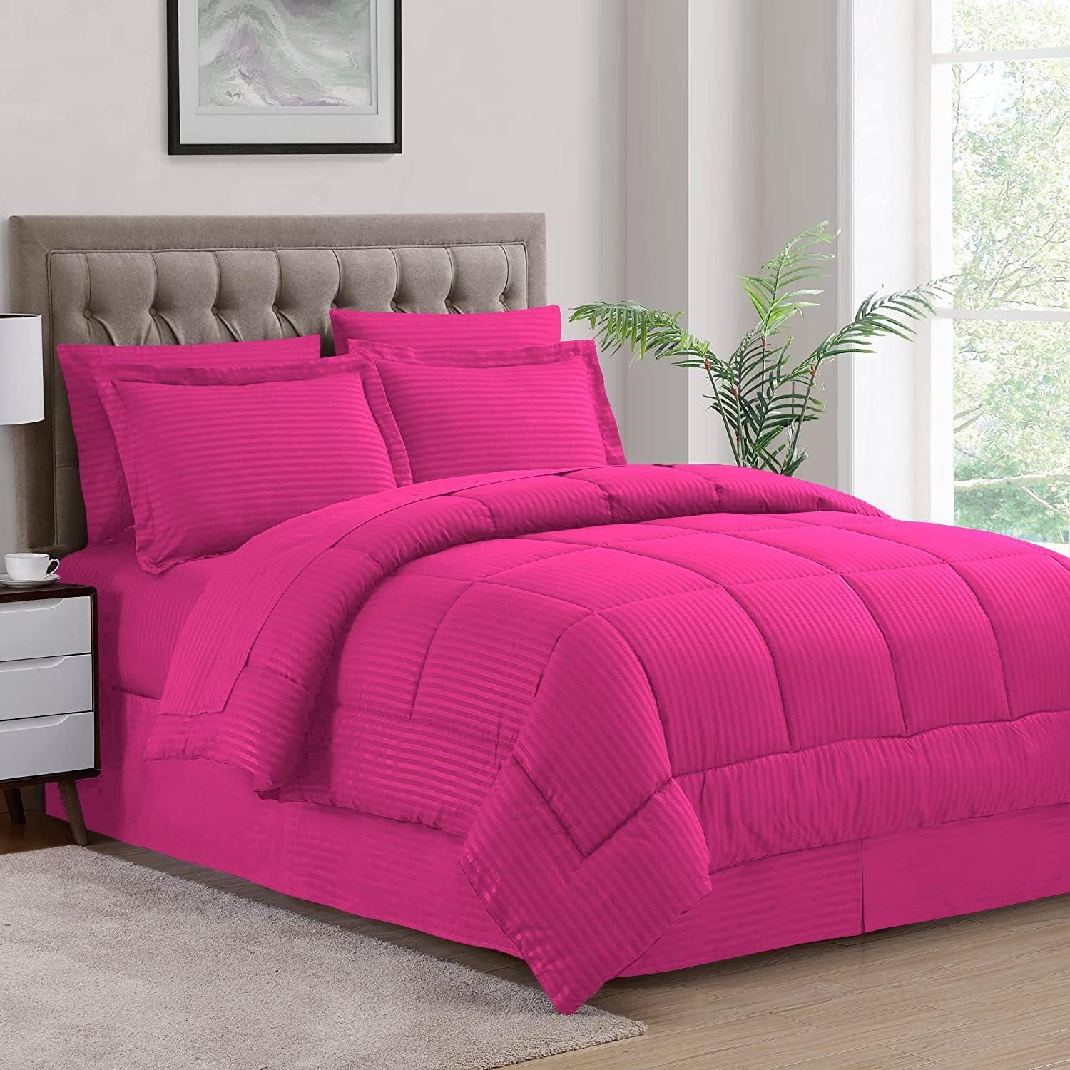 500-TC Egyptian Cotton All Season Comforter for Adults Extra Large King ...