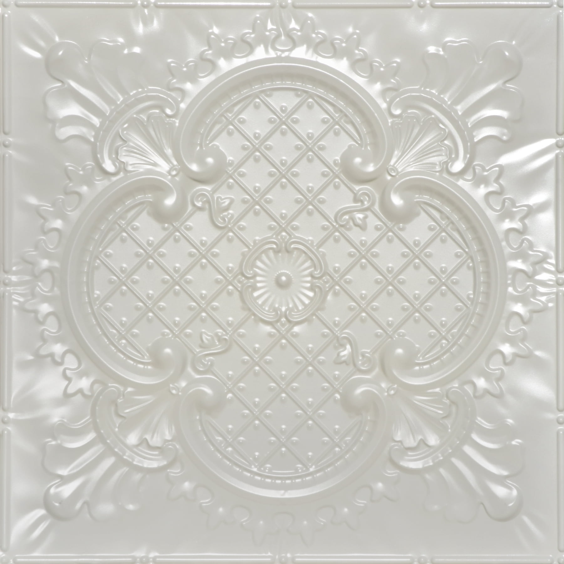 500 - Tin Plated Drop-In Ceiling Tile in Eggshell White (48 Sq.ft/ Pack ...