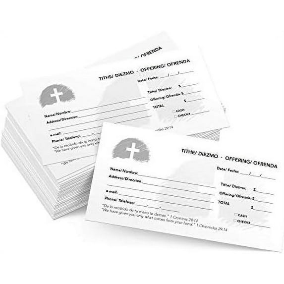 500 Tithes and Offering Envelopes for Church (Sobres de Diezmos y ...