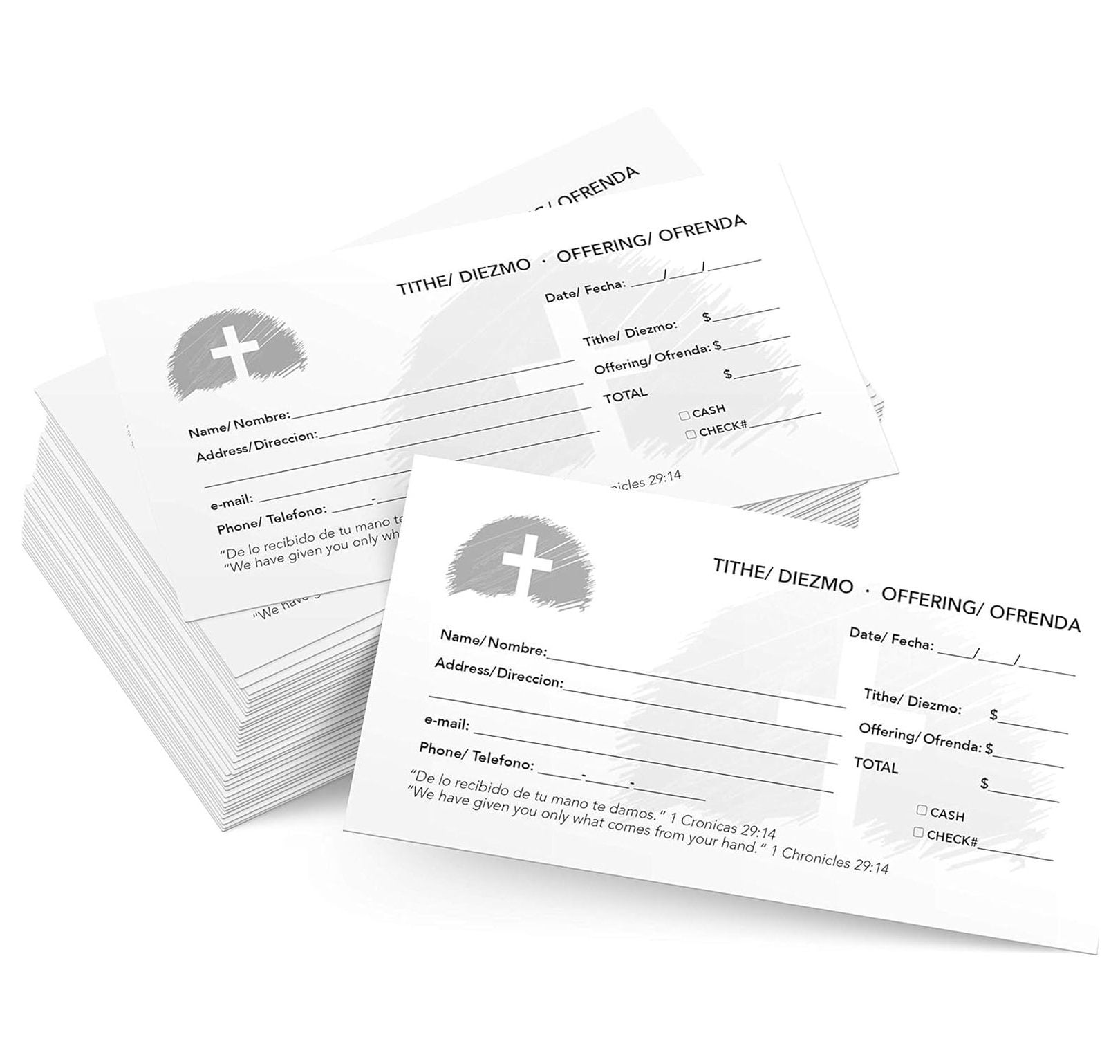 500 Tithes and Offering Envelopes for Church (Sobres de Diezmos y ...