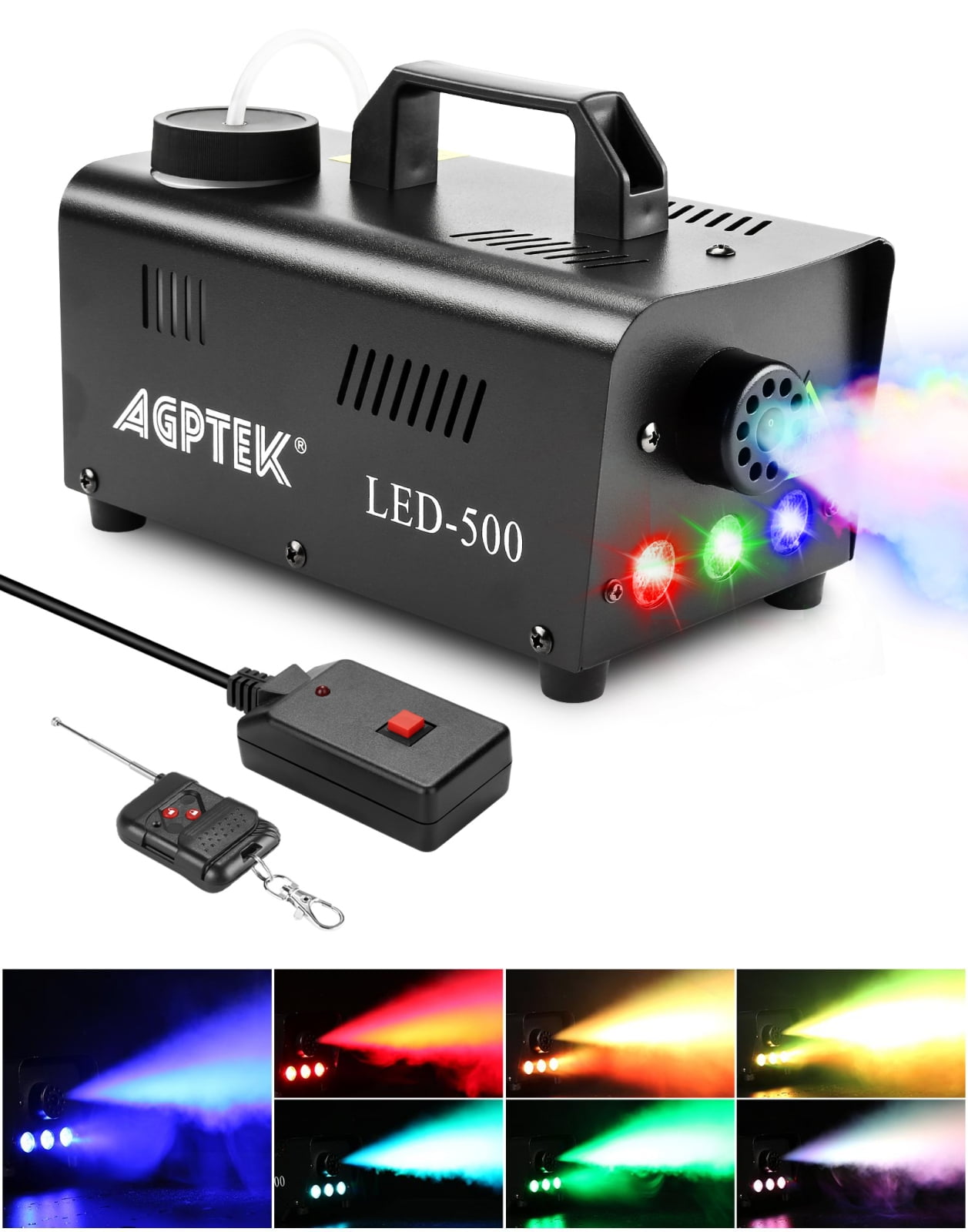500 Watt Fog Machine with Wireless Remote Control &Colorful LED Light ...