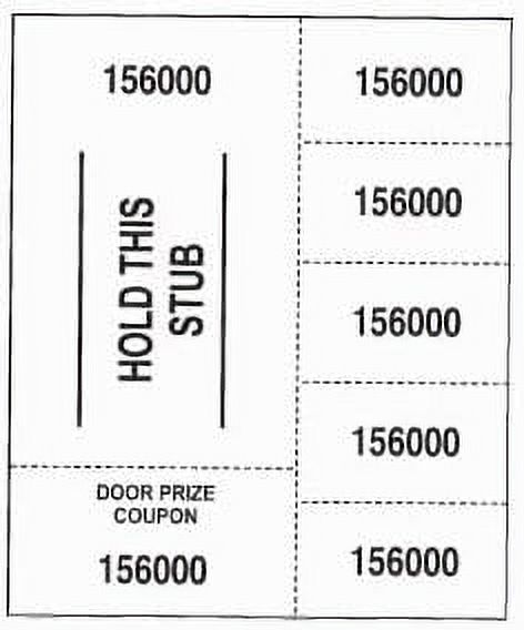 500 White Chinese Auction Tickets: Stub with ”Hold This Stub” - 5 Bid ...