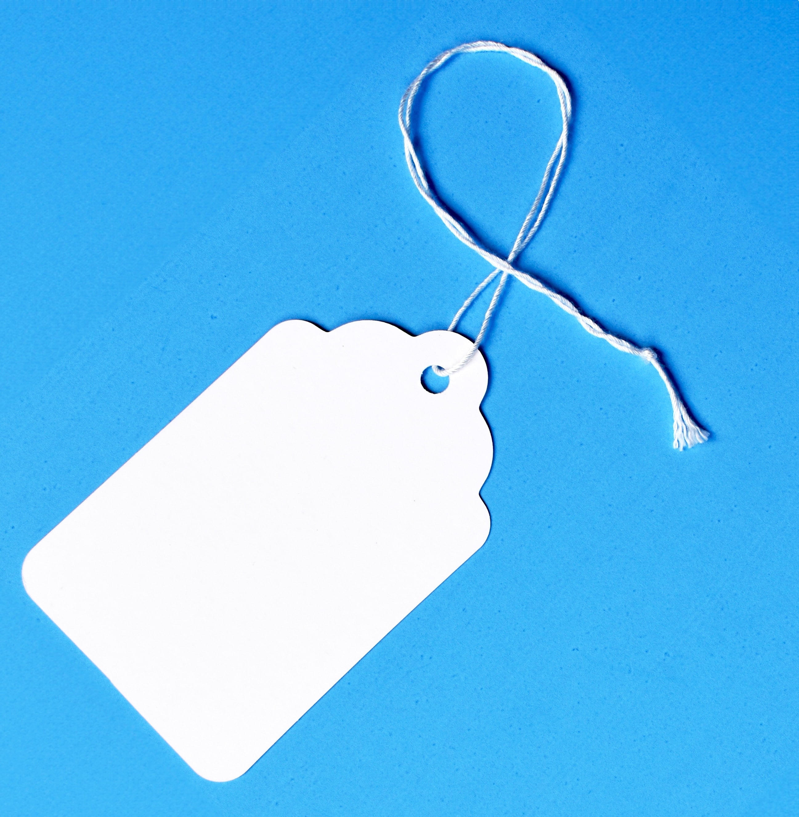 EZDOM 500 White Merchandise Tags 2 3/4” x 1 11/16” Pre-Strung - Walmart.com