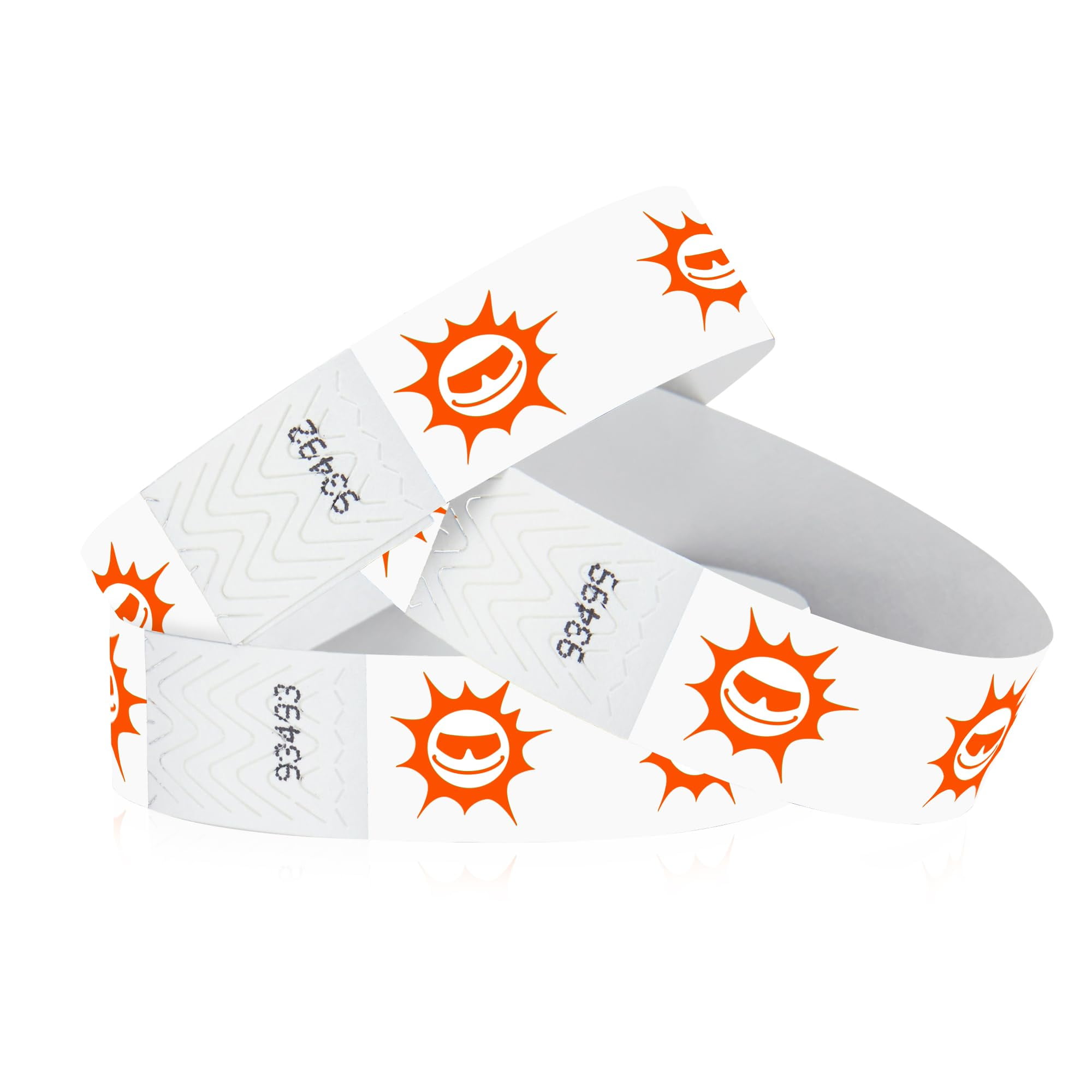 500 Tyvek WristCo Wristbands for Events | Orange Sun + | Water-proof ...