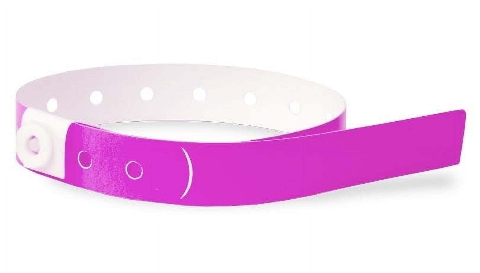 "500 WristCo Pantone Purple Narrow Plastic Wristbands for Events ...